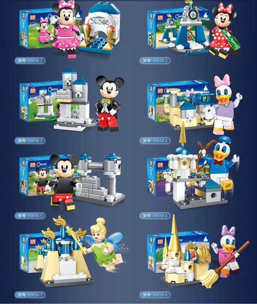 69658 Disney 8-in-1 Disney Mini Figures + Mini Castle – Big Brick Store